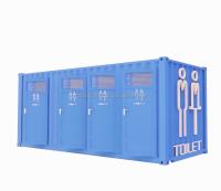 China Modern Design Flat Pack Container for Public in 20ft Mobile Trailer Bathroom Camping and Beyond Your Imagination for sale