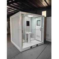 China Modern Design Prefab Modular Toilets Portable Outdoor Flat Pack Container Made of Steel and Sandwich Panel for Shop 10FT for sale