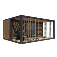 China 20ft Luxury Prefab Wooden House with Kitchen Bathroom and Outdoor BBQ Flat Pack Simple Installation Materials for sale