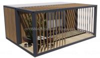 China 20ft Luxury Prefab Wooden House with Kitchen Bathroom and Outdoor BBQ Flat Pack Simple Installation Materials for sale
