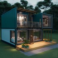 China Steel Sandwich Panel Prefabricated Wooden Villa Container House with Modern Design and Expandable Features for sale