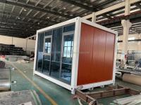 China Customized Color 20ft Prefabricated Flat Package Bulk Container Frame House for Migrant Workers on Construction Site for sale