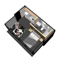 China Customized Color EU Portable 20ft Expandable Container House for Couples or Hotel and Aluminum Alloy Windows for sale