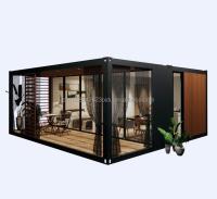 China 20 Foot Deluxe 2-Bedroom Prefabricated Wooden House Modern Design Foldable Kitchen Bathroom and Outdoor Terrace for Living for sale