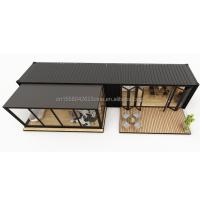 China Modern Design Customized EU Standard Prefab Container House Steel Foldable 2 Bedroom Container Homes Hotels Toilets for sale