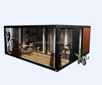 China 20 Foot Deluxe 2-Bedroom Prefabricated Wooden House Modern Design Foldable Kitchen Bathroom and Outdoor Terrace for Living for sale