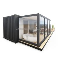 China Modern Design Customized EU Standard Prefab Container House Steel Foldable 2 Bedroom Container Homes Hotels Toilets for sale
