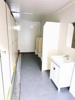 China Modern Look Prefabricated Container Toilet for Shop or Villa Aluminum Alloy Windows and Mid-Century Modern Design for sale