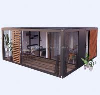 China 20 Foot Deluxe 2-Bedroom Prefabricated Wooden House Modern Design Foldable Kitchen Bathroom and Outdoor Terrace for Living for sale