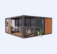China 20 Foot Deluxe 2-Bedroom Prefabricated Wooden House Modern Design Foldable Kitchen Bathroom and Outdoor Terrace for Living for sale