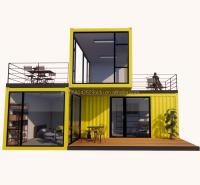 China Aluminum Alloy Windows Customized 3 Modules Modular Living Container Flat Pack Prefab Home Office or Garden House Made from Steel for sale