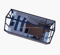 China Detachable Wooden Mobile House with 50/75/100mm Wave Sandwich Panel Walls and Modern Design Style Loft Bedroom Included for sale