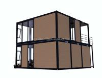 China Modern Wooden Appearance Flat Packaging Mobile House Steel Frame Galvanized Steel Bending 180g for 10ft 20ft Container for sale