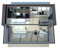 China Customized Color 20ft Shipping Container Bar Prefabricated House Drawer Type Push-Pull Expansion Container House Living Room for sale