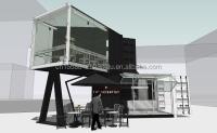 China Customized Color and Aluminum Alloy Windows 20ft Luxury Container Room for Sales Booth Coffee Shop Guard Box Office Bar for sale