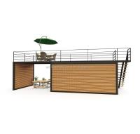 China Main Structure Galvanized Steel Square Tubes 40FT 20ft Luxury Container Room Sales Booth Coffee Shop Guard Box Office Bar for sale