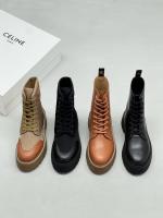 China Thick Sole Calfskin Ankle Martin Boots Arc De Triomphe For Combat Looking for sale