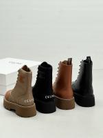 China Thick Sole Calfskin Ankle Martin Boots Arc De Triomphe For Combat Looking for sale