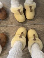 China Half Drag Fluffy Snow Fur Boots Plush Lined Gentle Lazy Winter Comfort Soft for sale