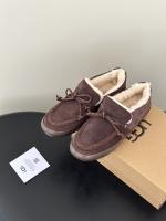 China Bow Trim Womens Winter Loafers Slip On Warm Comfortable Soft Fleece Lined for sale
