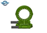 China Biaxial Worm Slew Drive With 24VDC Planetary Motor For 2 Axis Solar Tracking System for sale