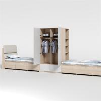 China Customizable Student Bunk Bed with Desk - 4600x900x2400mm Dormitory Furniture with 5cm Mattress for sale