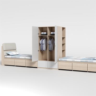 China Customizable Student Bunk Bed with Desk - 4600x900x2400mm Dormitory Furniture with 5cm Mattress for sale