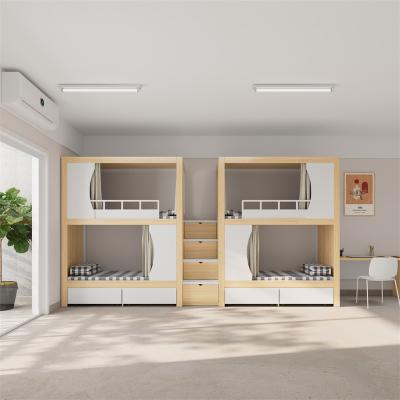 China Modern Youth Hostel Bunk Bed 4600x900x2400mm with 12mm Splints and Easy Assembly Guidelines for sale