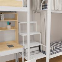 China Modern Student Bunk Bed with Desk 4600x900x2400mm Dormitory Furniture with 12mm Splints and 5cm Mattress for sale