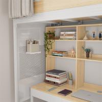 China Modern Student Bunk Bed with Desk 4600x900x2400mm Dormitory Furniture with 12mm Splints and 5cm Mattress for sale