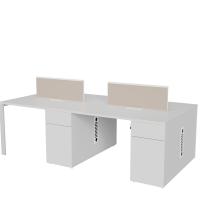 China Modern 4 Person Office Workstation Table MG76 with 450lb Capacity and 3600x1200mm/4200x1400mm Sizes for sale
