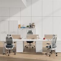China Modern 4 Person Office Workstation Table MG76 with 450lb Capacity and 3600x1200mm/4200x1400mm Sizes for sale