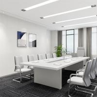 China Modern White Office Conference Table with E0 MFC Material | Custom Sizes Available | ISO9001 Certified for sale