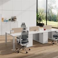 China Modern 4 Person Office Workstation Table MG76 with 450lb Capacity and 3600x1200mm/4200x1400mm Sizes for sale