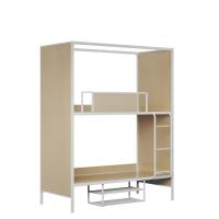 China Metal Dormitory Bunk Bed 4000x900x2400mm with 12mm Splints and 5cm Mattresses for Office Furniture for sale