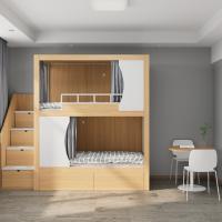 China 2600x900x2400mm School Metal Bunk Bed with 12mm Splints and 5cm Mattress Support - ISO9001 Certified for sale