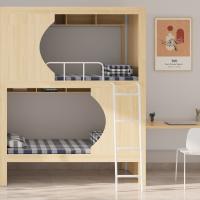 China 4600x900x2400mm Metal Wood Storage Loft Bunk Bed with Desk for School Hospital Dormitory for sale