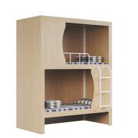 China Customizable Youth Hostel Bunk Bed 2000×900×2400mm with 12mm Splints and 5cm Mattress Support for sale
