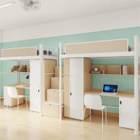 China Contemporary Bunk Bed with Desk for School Dormitory - 4600x900x2120mm with 5cm Mattress Support for sale