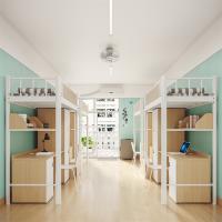 China Contemporary Bunk Bed with Desk for School Dormitory - 4600x900x2120mm with 5cm Mattress Support for sale