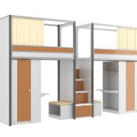 China Modern Children Bunk Bed with Stairs and Storage Layers 4600x900x2800mm Customizable Furniture for sale