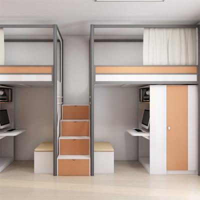 China Modern Children Bunk Bed with Stairs and Storage Layers 4600x900x2800mm Customizable Furniture for sale