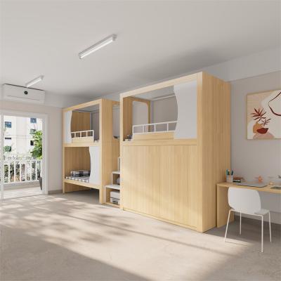 China Steel Double Layer Bunk Bed Frame Twin Over Full 4600x900x2800mm with 12mm Splints for sale
