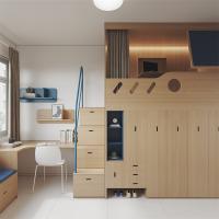 China Customizable Loft Bed 2600x1200x2920mm with 12mm Splints and 5cm Mattress - High Stability ISO9001 Certified for sale