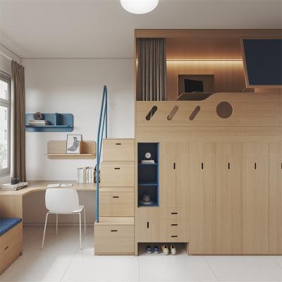 China Customizable Loft Bed 2600x1200x2920mm with 12mm Splints and 5cm Mattress - High Stability ISO9001 Certified for sale