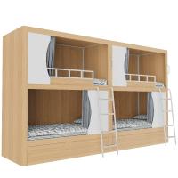 China Customizable Capsule Hotel Bed 4600x900x2400mm with 12mm Splints and 5cm Mattress - High Stability Design for sale