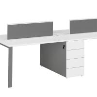 China Modern 4-Person Office Workstation Desk MG76 - 3600×1200mm or 4200×1400mm Size Options with 450lb Load Capacity for sale