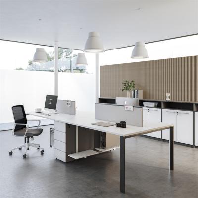 China Modern 4-Person Office Workstation Desk MG76 - 3600×1200mm or 4200×1400mm Size Options with 450lb Load Capacity for sale