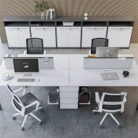 China Modern 4-Person Office Workstation Desk MG76 - 3600×1200mm or 4200×1400mm Size Options with 450lb Load Capacity for sale