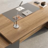 China Walnut Color Modern Manager Office Desk 2300-2800mm Width with 450lb Load Capacity and Custom Sizes for sale